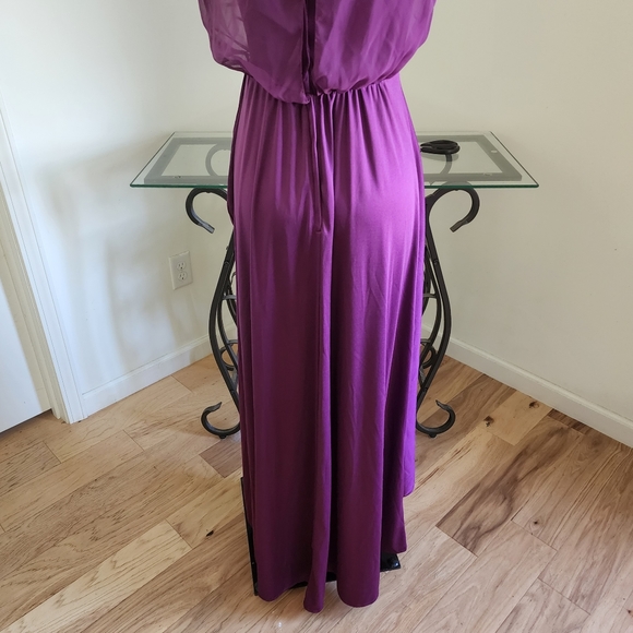 ILGWU | Dresses | Vintage Union Ilgwu Womens Plum Colored Evening Gown ...